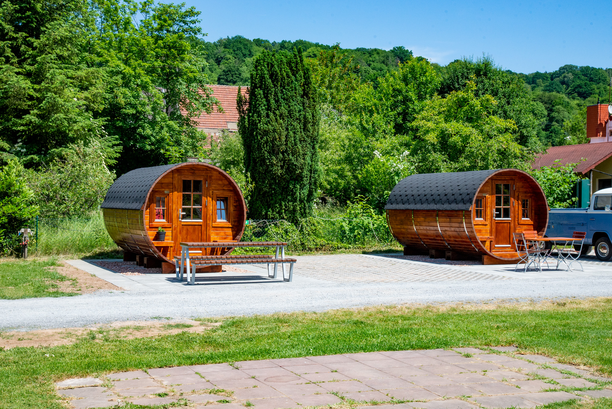 Camping-Fässer im Maintal Resort – Maintal Resort – Camping am Main